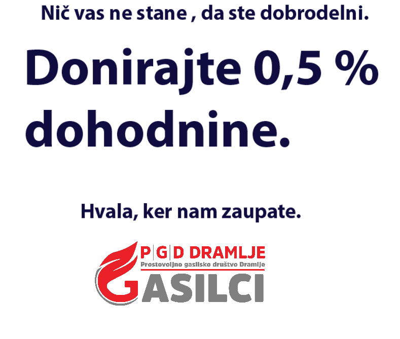 Podarite nam lahko 0.5% vaše dohodnine – PGD Dramlje